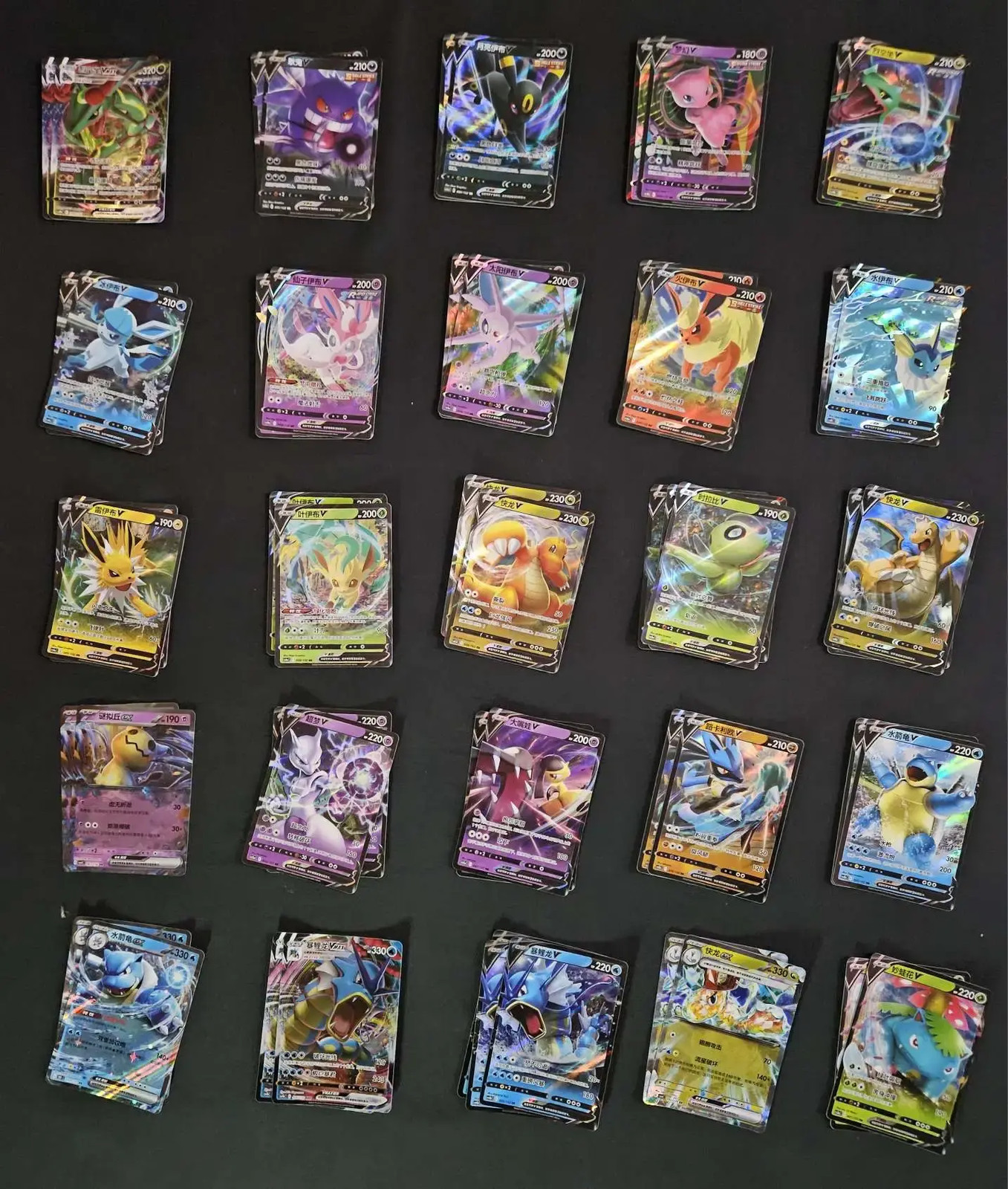 214 Lot Pokemon TCG Chinese Card RR RRR Gengar Rayquaza Umbreon ...