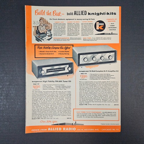 1958 Allied Radio Knight-Kits 8-Page Brochure Vintage Print Ad Hi-Fi ...