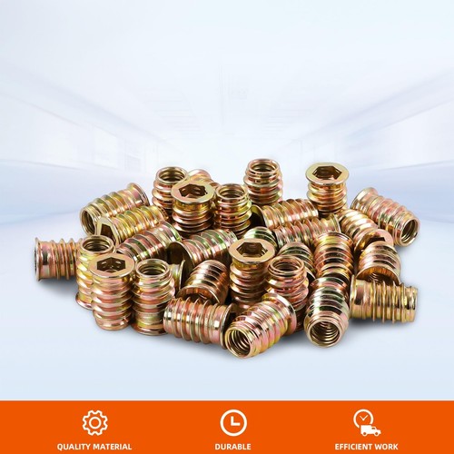 3/8-16 Threaded Inserts for Wood Nutsert Furniture Screw-in Nut 20mm ...