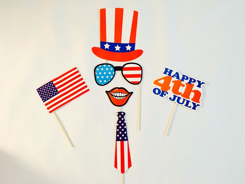 Independence Day Photo Booth Props, 4th of July Party Decorations ...