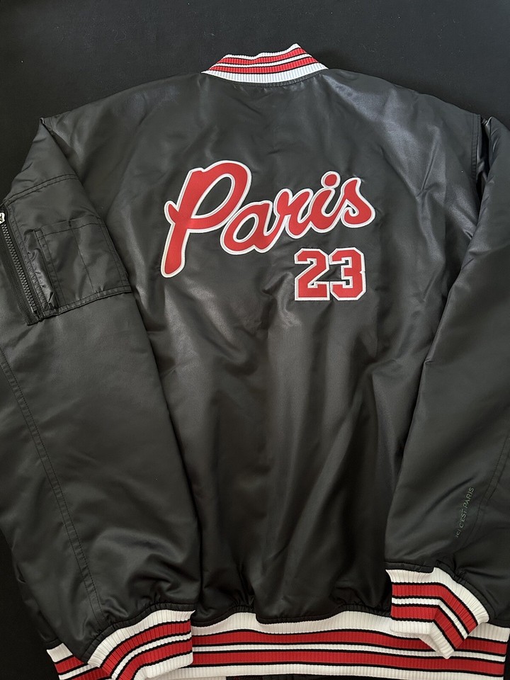 Nike Jordan PSG Paris Saint Germain Polyester MA-1 Bomber Jacket L ...
