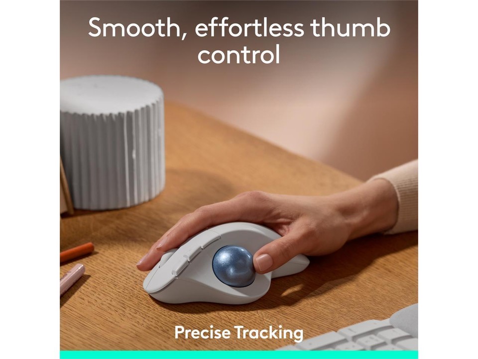 Logitech ERGO M575s Off-White Wireless TrackBall Wireless Trackball ...