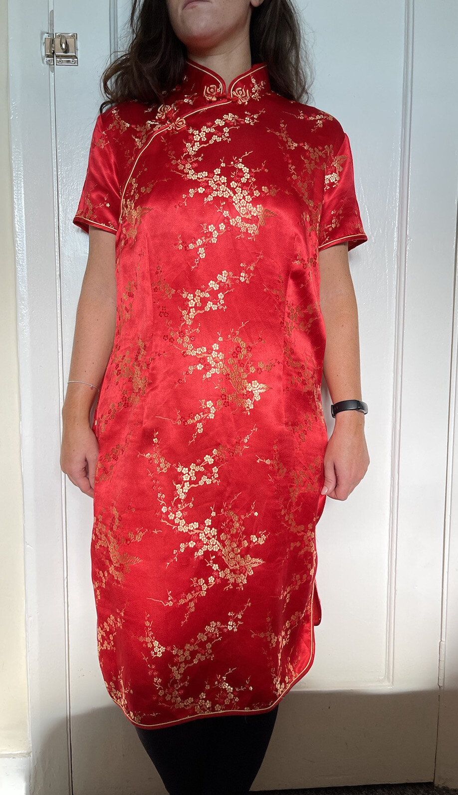 Chinese Traditional Red Silky Satin Elegant Cheongsam… - Gem