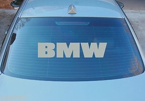 BMW LARGE WINDOW STICKER DECAL GRAPHICS 580mm x 125mm CHOICE OF COLOURS ...