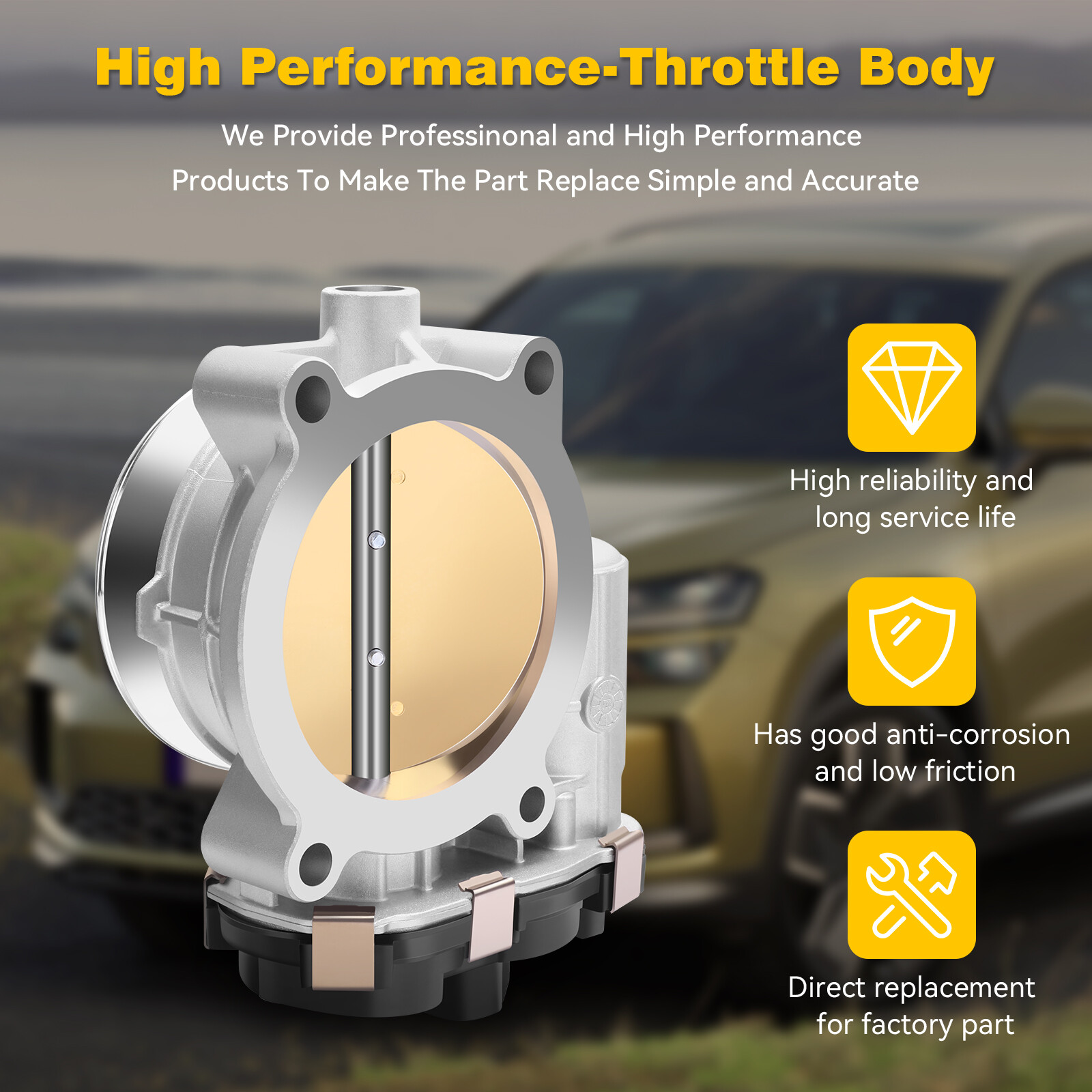 Throttle Body For Chevrolet Silverado 1500 4.8L 5.3L 6.0L 2009 2010 ...