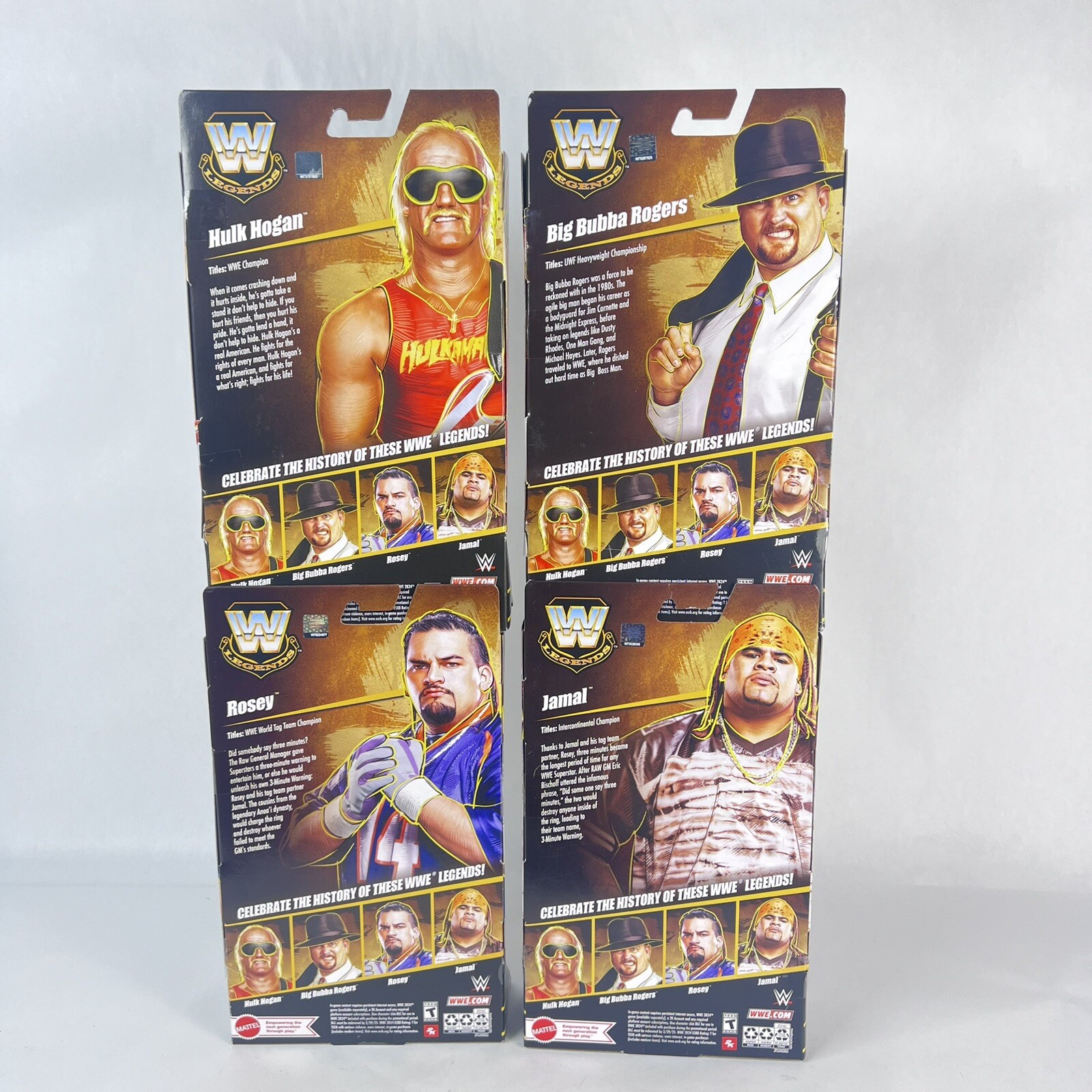 WWE Elite Legends Series 23 Hogan, Jamal, Rosey, Big Bubba Rodgers Lot ...