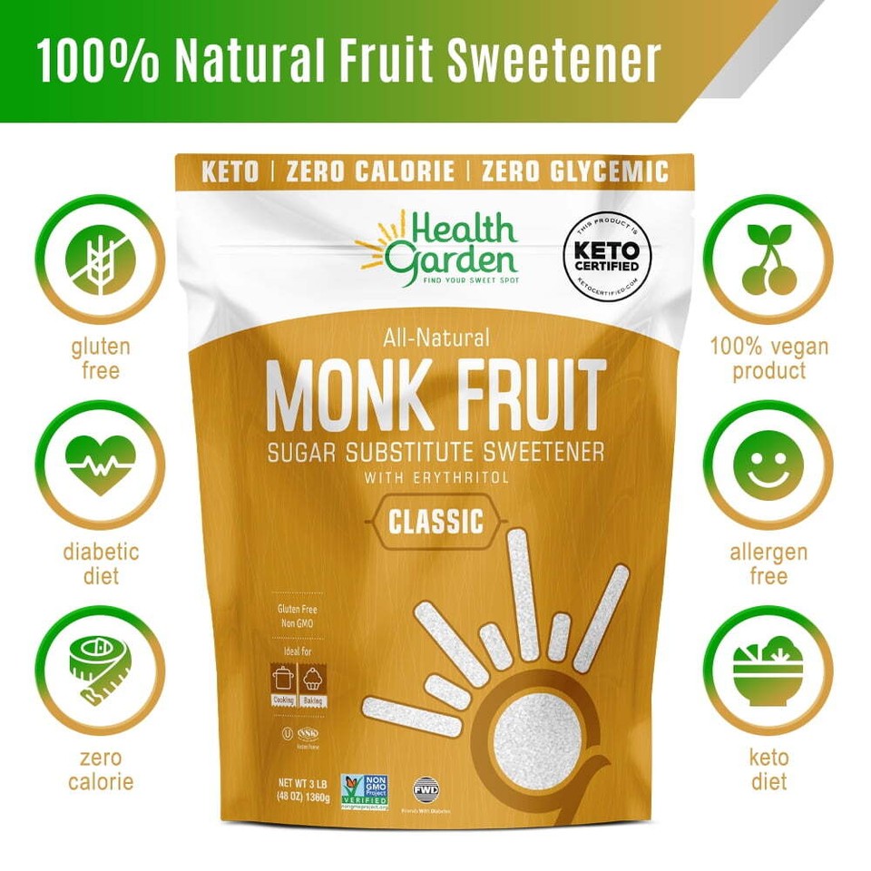 All Natural Monk Fruit Sugar Substitute Sweetener, 3 lbs | eBay