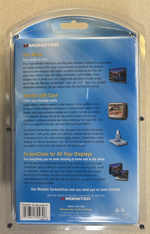 Monster ScreenClean Display Cleaning Kit | eBay