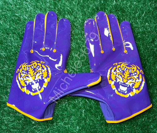 Nike LSU Tigers Team Issued Vapor Jet 7.0 Football Gloves Purple Size ...