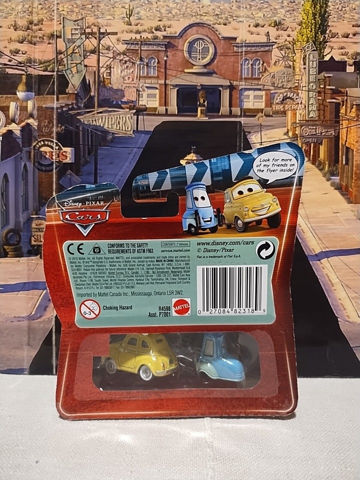 DISNEY PIXAR CARS LUIGI & GUIDO #112 & 113 FINAL LAP LOOK MY EYES ...