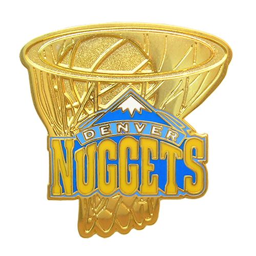 Denver Nuggets NBA Golden Net Throwback Logo Pin | eBay