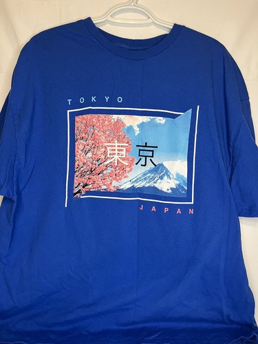 Men's size 2XL Popular Poison brand tshirt Blue Tokyo Japan cherry ...