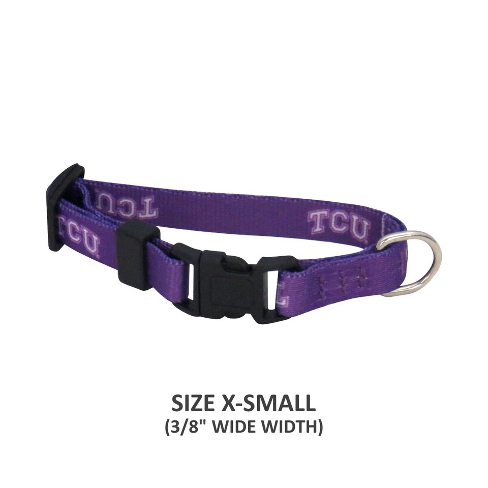 TCU NCAA Horned College Collegiate Frogs Pet Nylon Collar - Medium | eBay