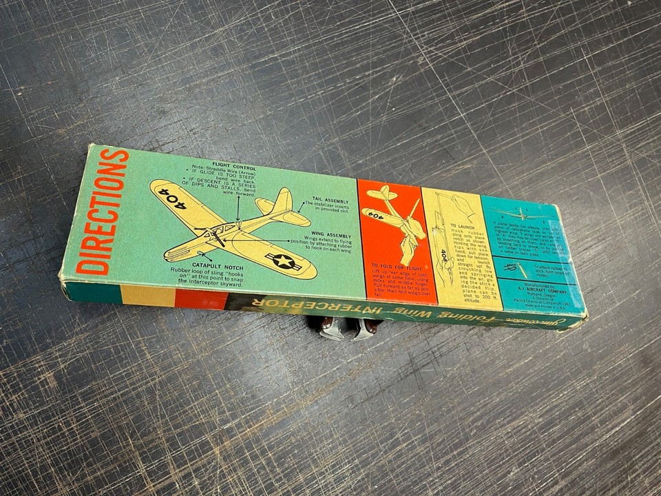 VINTAGE JIM WALKER FOLDING WING INTERCEPTOR CATAPULT LAUNCH MODEL ...