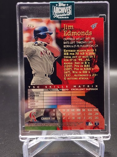 2024 Topps Archives Signature Series Jim Edmonds Auto /6 SSP Stadium ...