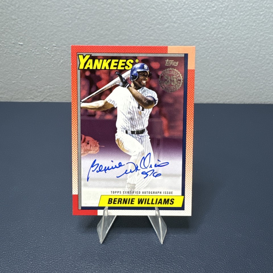 2025 Series 1 Bernie Williams 90’s On-Card Autograph Red Parallel 4/5 ...