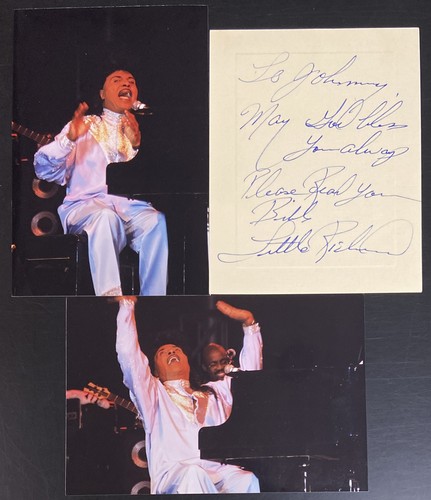 LITTLE RICHARD Autographed Signed American Bandstand Menu To JOHNNY ...