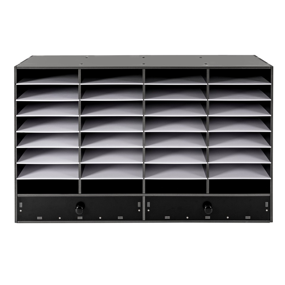 PVC 32-Slots Office File Storage Shelf Organizer Desk Folders Mail ...