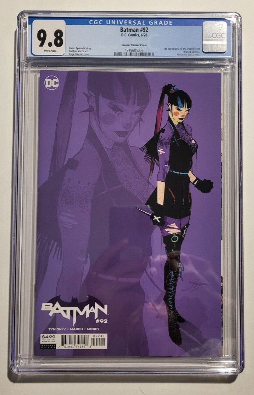 Batman Vol.3 #92C Jimenez 1:25 Variant CGC 9.8 1st Appearance of the ...