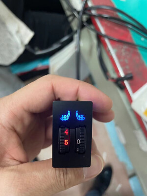 Car seat heater switch*1 pcs,dual dial 5-gear,replace damaged,heated ...