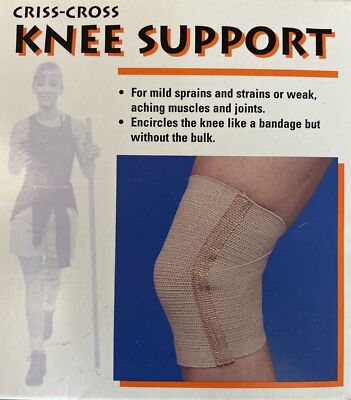 Champion Criss-Cross Knee Support Brace C-57 Size Small, Large Slip On ...