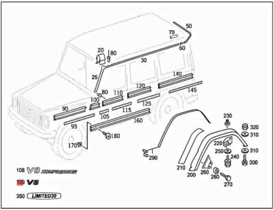 Genuine MERCEDES W463 G-CLASS W463 Cabrio Type designation 4638171415 ...