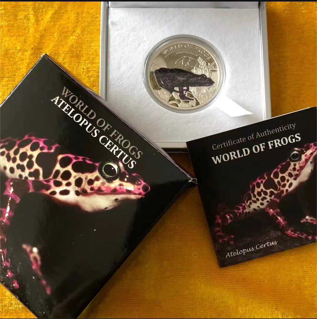 2011 Palau 15.5g Silver Coin - World of Frogs Series - Purple Atelopus ...