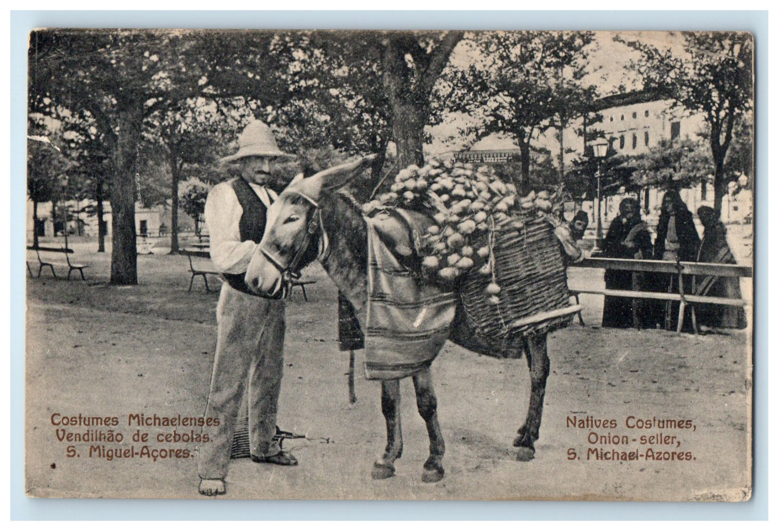 c1910 Buck Scene, Onion Seller, Native Costumes S Michael Azores ...