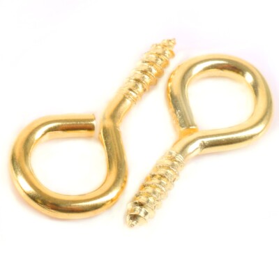 30mm Metal SCREW IN EYES Small Eyelet Threaded Frame Curtain Wire ...