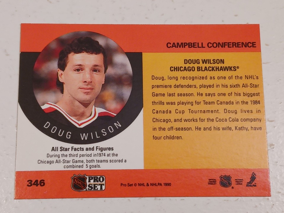 Doug Wilson Chicago Blackhawks 1990 Pro Set All Star Game Card #346 | eBay