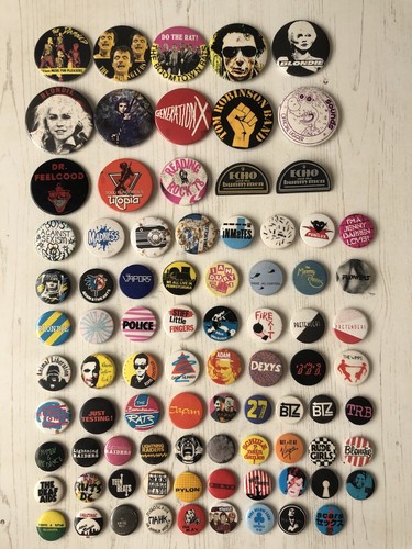 Job Lot Of Vtg Og Punk New Wave Bands Pin Button Badges 1970s 80s ...