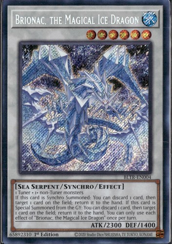 Yu-Gi-Oh! Brionac, Dragon of the Ice Barrier BLTR-EN004 Secret Rare NM ...