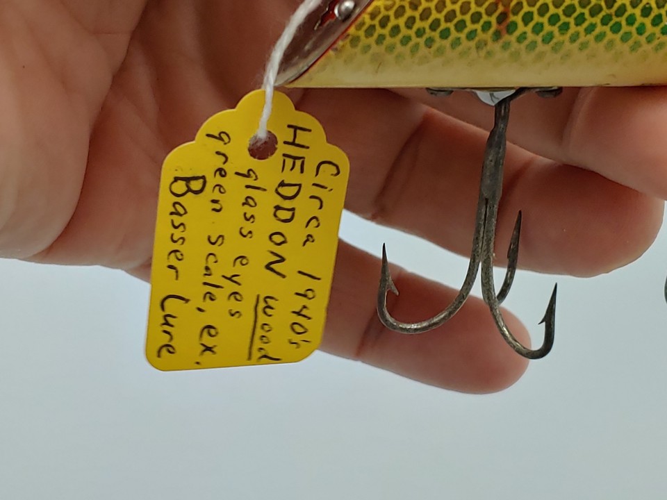 Rare Heddon Basser 8509L Slant Head Lure Perch Scale 1940s | eBay