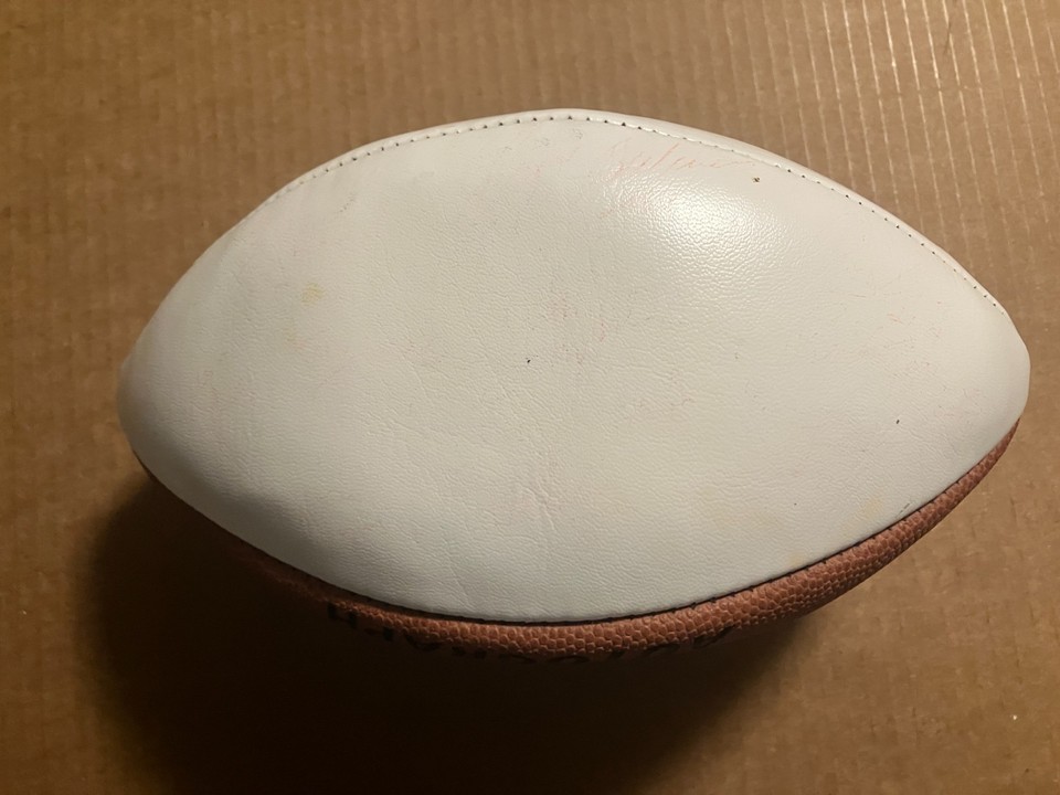CFL AUTOGRAPH FOOTBALL, SPALDING, CALGARY STAMPEDERS LOGO, SOME FADED ...