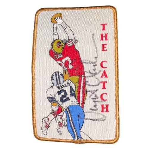 The Catch Dwight Clark Signed Patch NFL San Francisco 49ers Forty ...