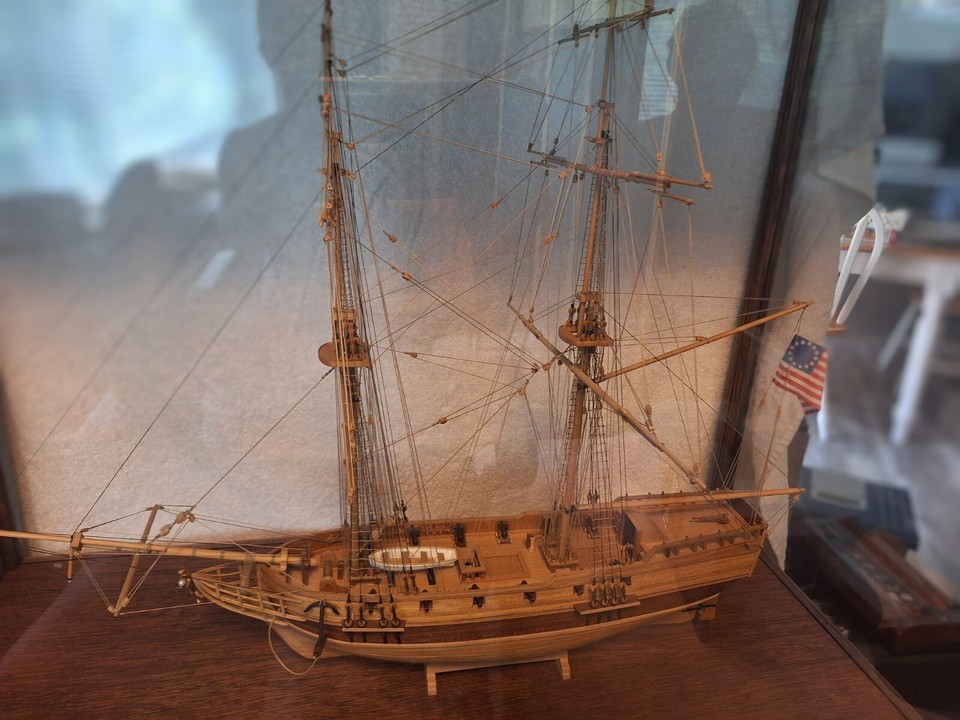 Blue Shadow US Navy Brig 1778 (built W/ Case And Stand | eBay