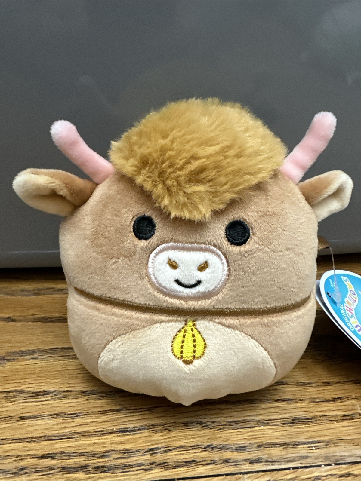 Squishmallow 5” Calton the Highland Cow Brown Bull w/ Horns KellyToy ...