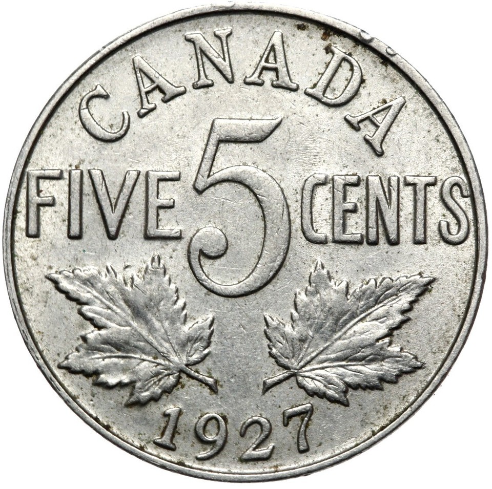 Kanada Canada - König George V. - Münze - 5 Cents 1927 - Ottawa ...