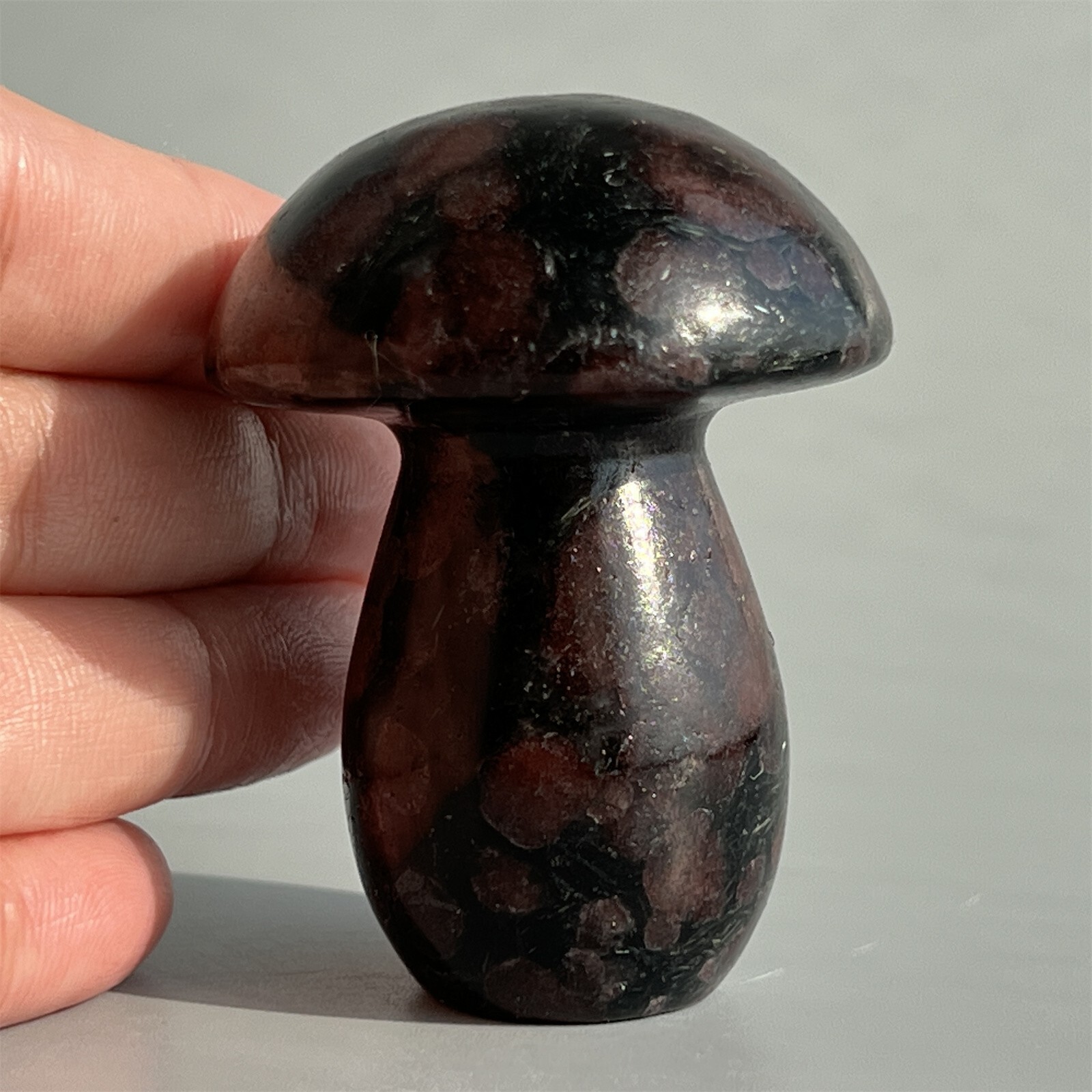 2" Natural Firework pomegranate stone skull quartz crystal mushroom ...