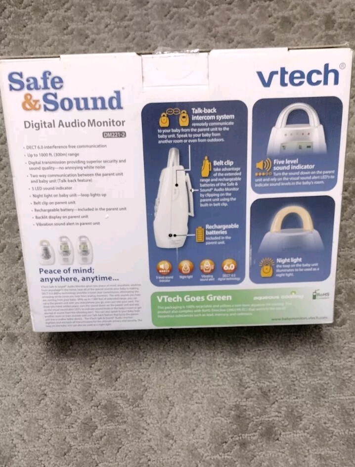 VTech DM221-2 Digital Audio Baby Monitor with Two Parent Units ...