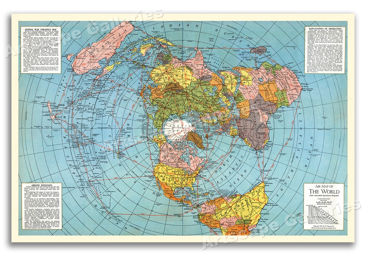 Flat Globe Of The World