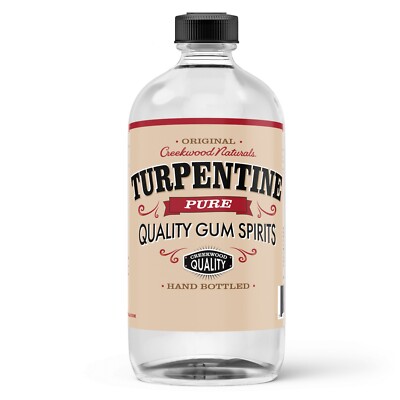 100% Pure Gum Spirits of Turpentine, 16 OUNCE BOTTLE natural turps ON ...