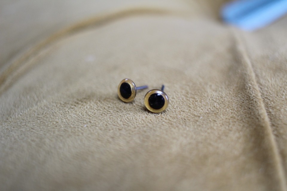 Pair of Brown Handmade Glass Pin Eyes - Taxidermy, Replacement Toy Eyes ...