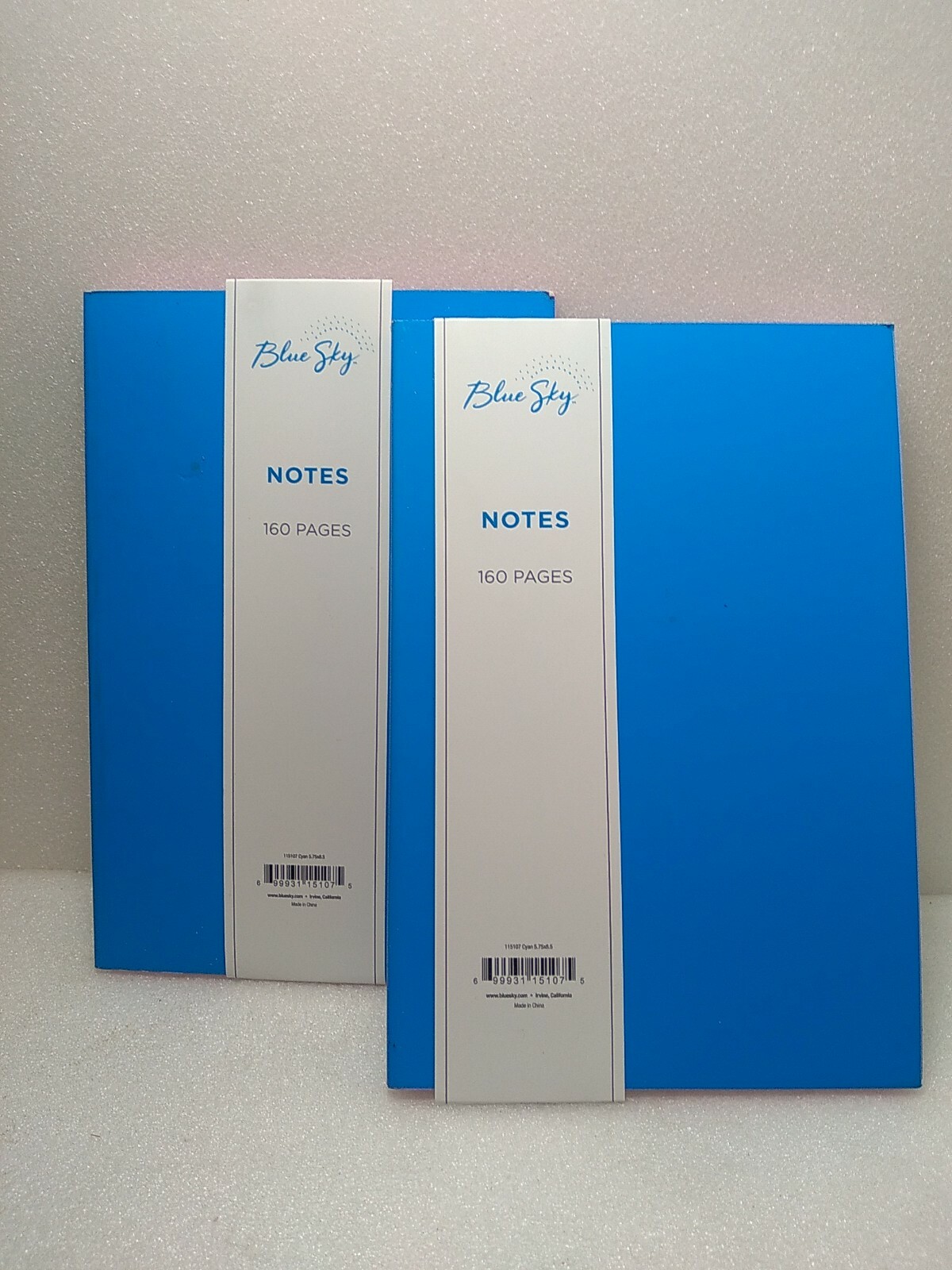 ×2) Blue Sky ~Notes ~Notepad ~160 Pages ~8.5 Inch × 5.75 Inch ~Blue ...