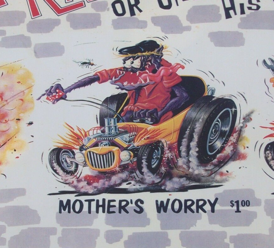 Ed Roth Rat Fink Store Display Banner Poster Ad Model Cars MR GASSER ...