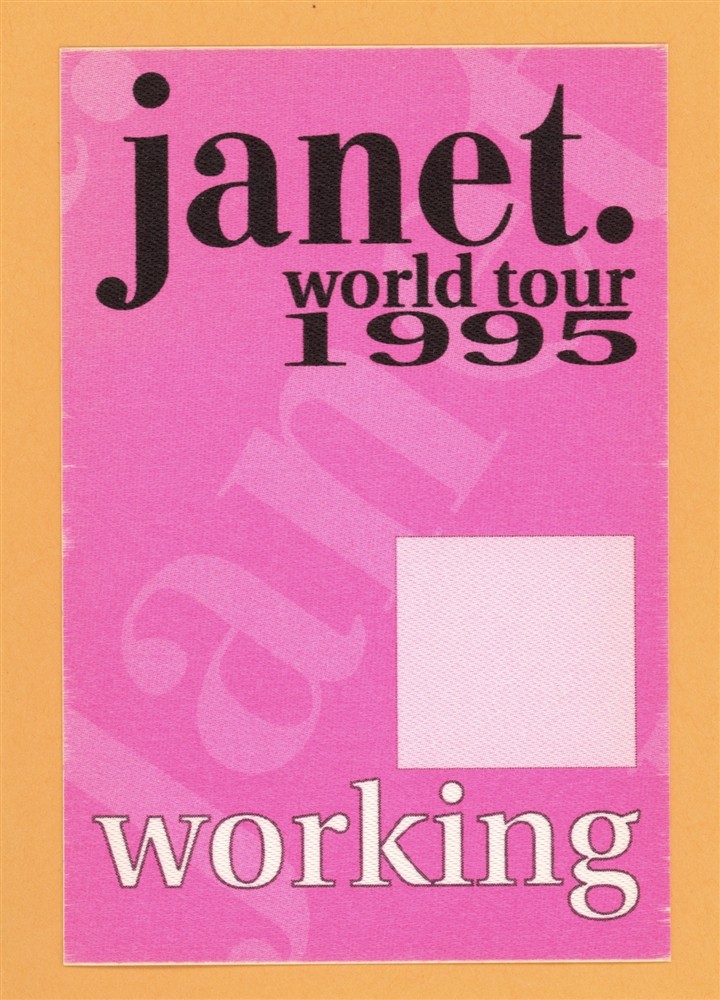 Janet Jackson 1995 World Concert Tour Working Backstage Pass | eBay