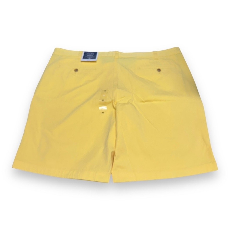 Club Room Mens Shorts 40W Sunwash Yellow Chino 4 Way Stretch 9" Inseam ...