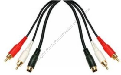 50ft long Stereo RCA Audio+SVHS,S-Video,Super VHS,YC,Y C,Male-M Cable ...