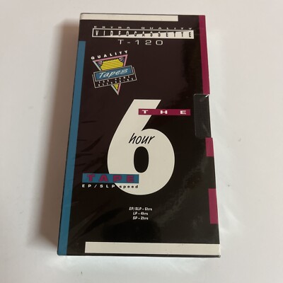 Videocasstte T-120 VHS - The 6 Hour Tape Blank | eBay