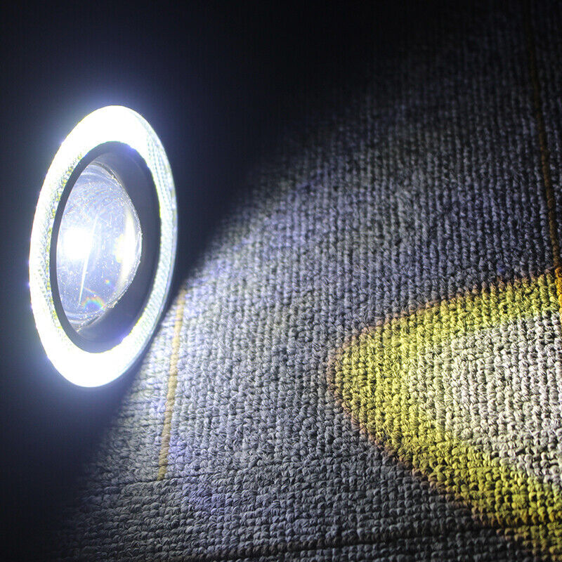 2* White LED Fog Light Lamp Projector Angel Eye Halo Ring Lights for ...